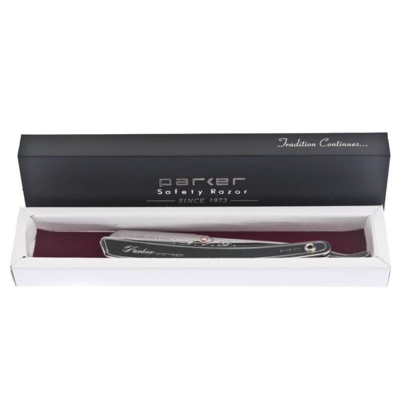 Brzytwa na wymienne ostrza Parker SRX, stal nierdzewna | Facetaria.pl